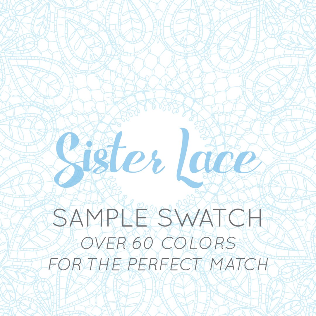 Color Sample Swatch - Over 60 Colors!!! - Sister Lace - Rainbow Samples ...