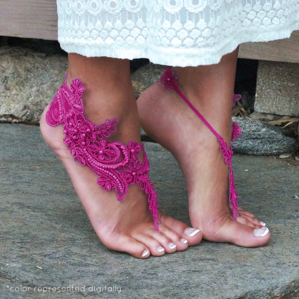 Fuchsia Sandals - Etsy