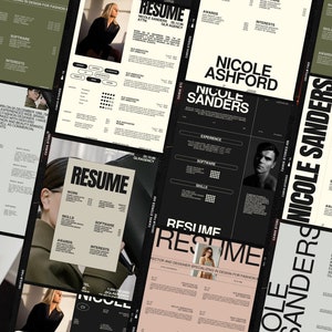 Fashion Aesthetic Modern Resume Templates Bundle - Etsy