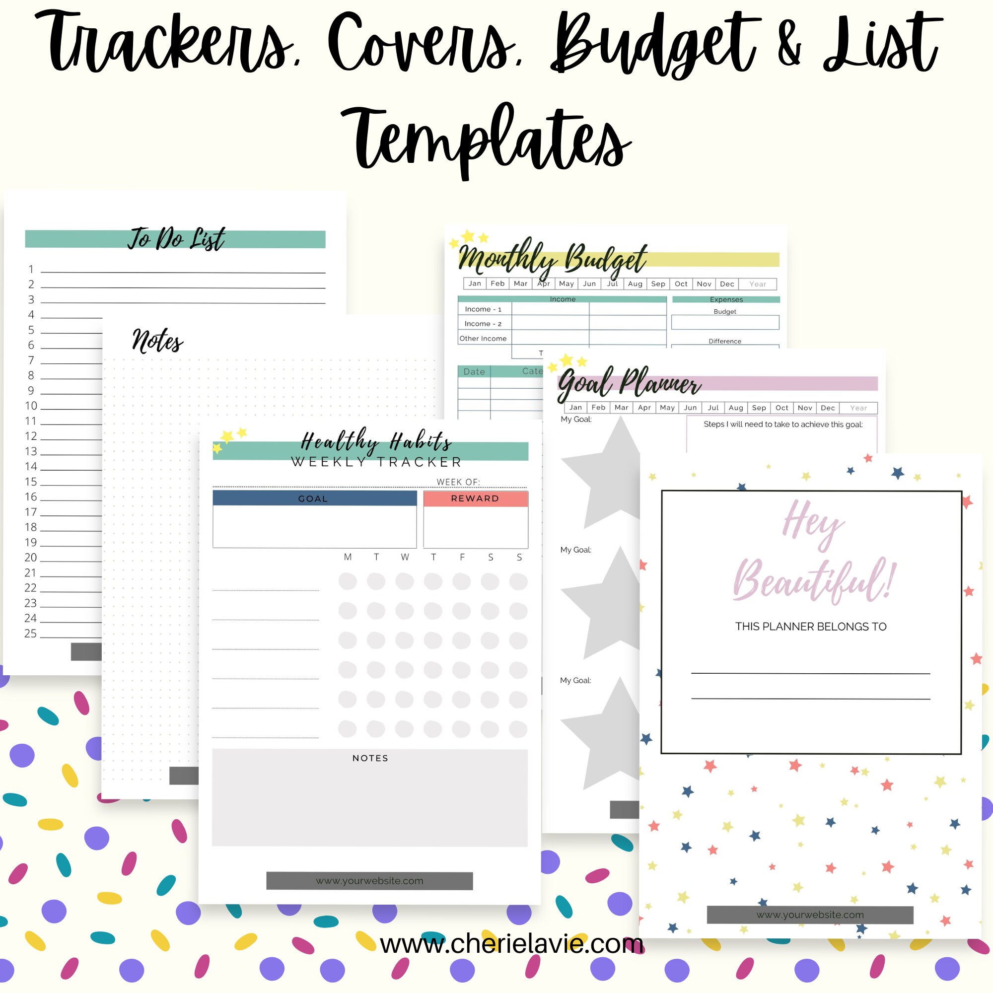 Epic Planner Printable Template Kit | Customized Planner | Undated ...