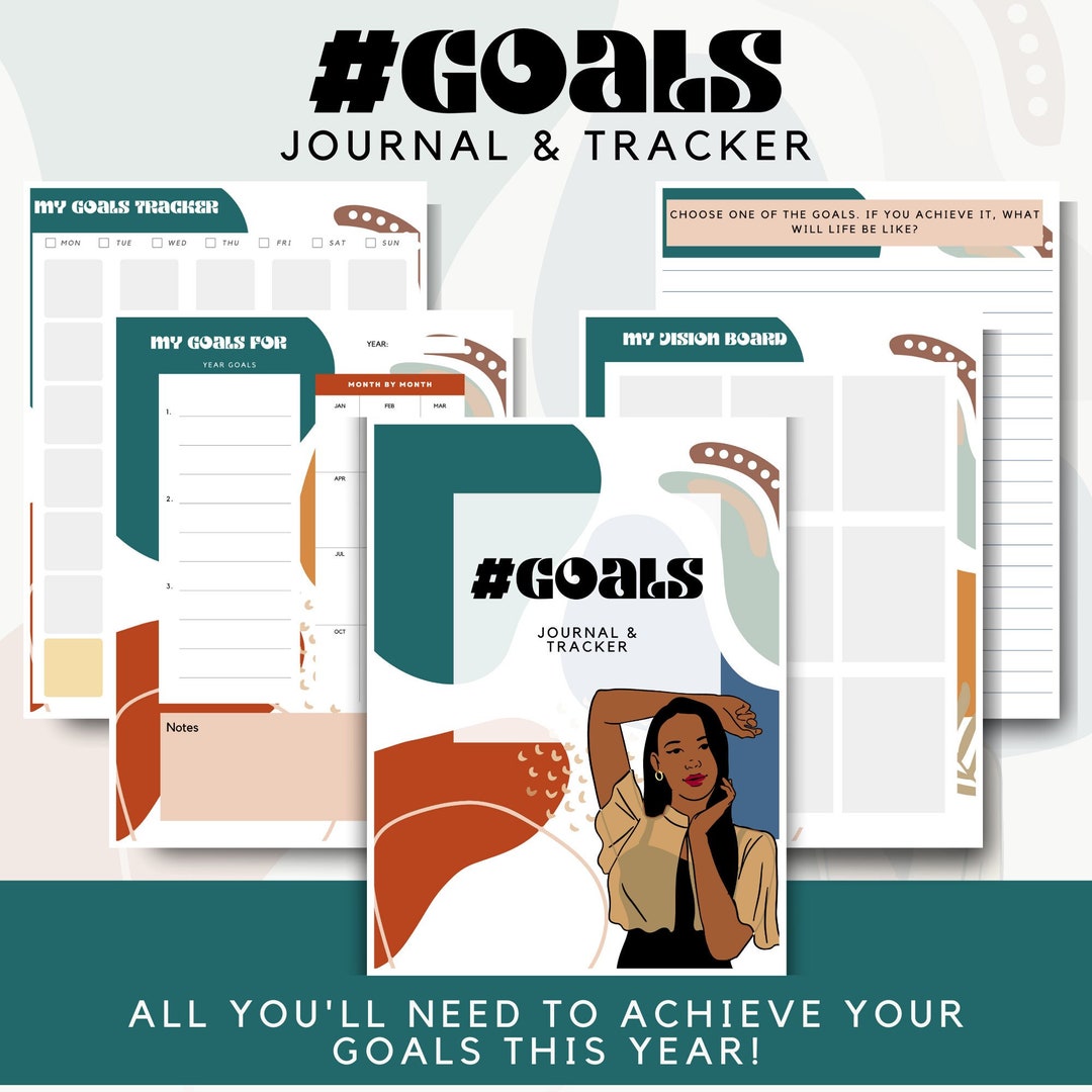 Undated Goals Tracker | Self Care & Habit Tracker. Science Based | Goal ...