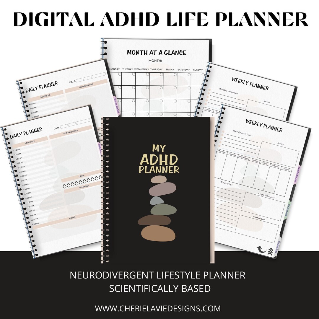 Adhd Digital Planner Adults | Adhd Life Planner | Printable Adhd ...