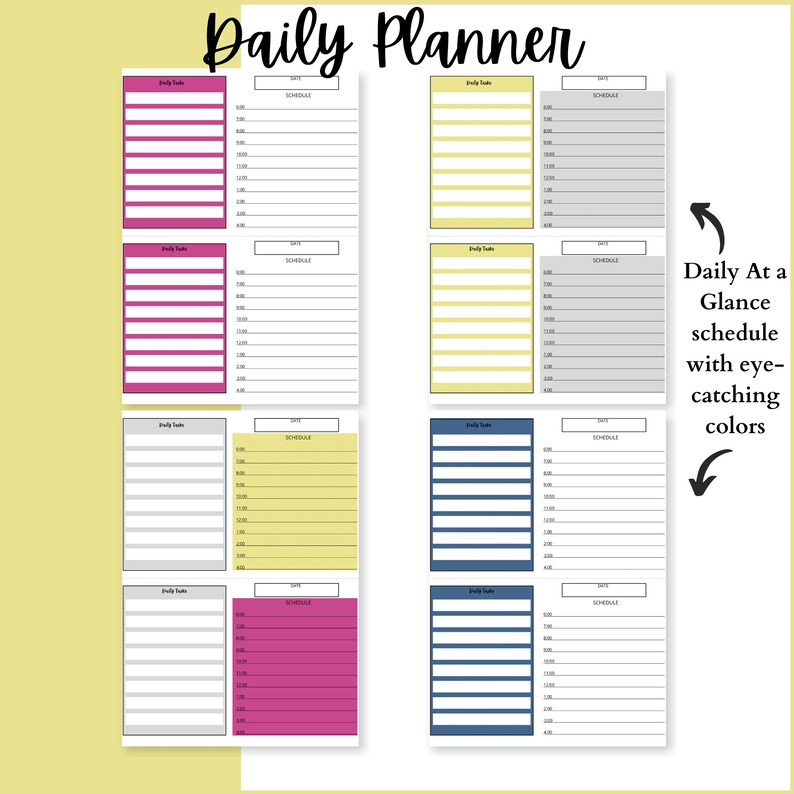 Family Organizing Digital Planner Set Chore Tracker Task Chart Daily ...