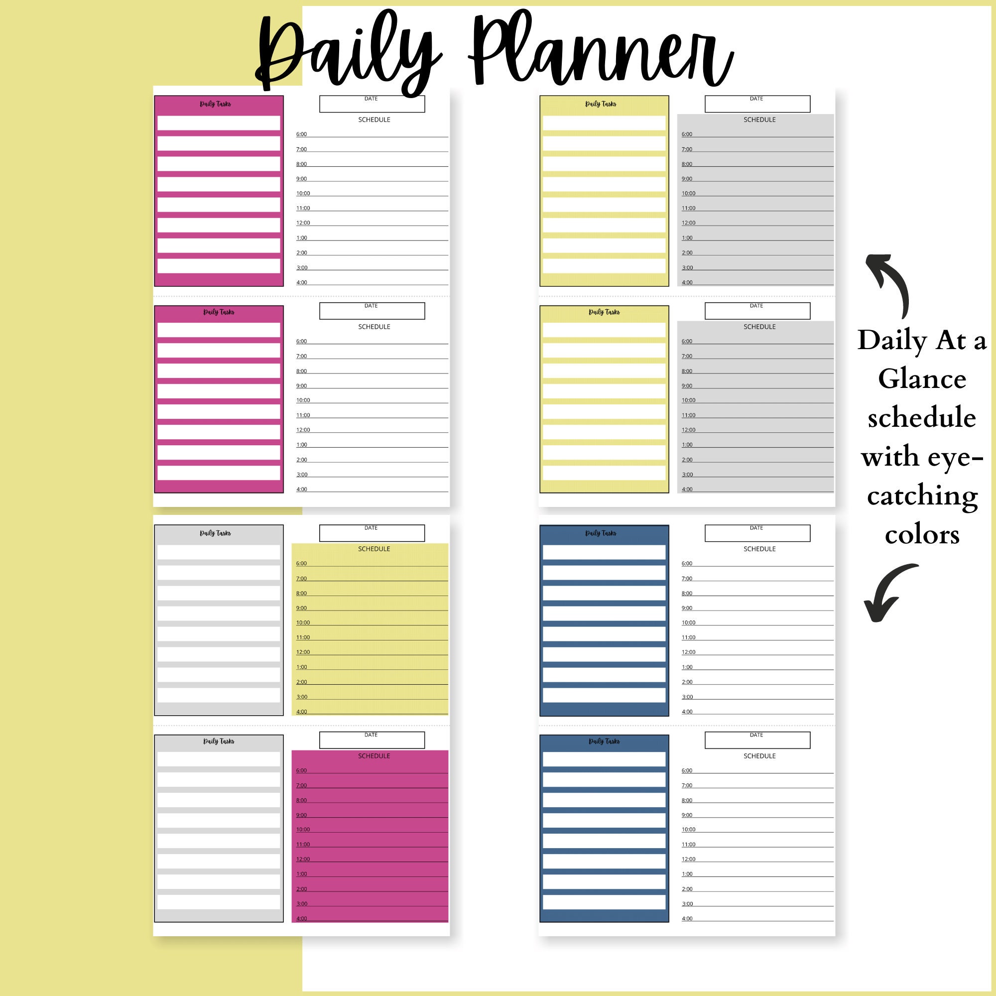 Family Organizing Digital Planner Set Chore Tracker Task Chart || Daily ...