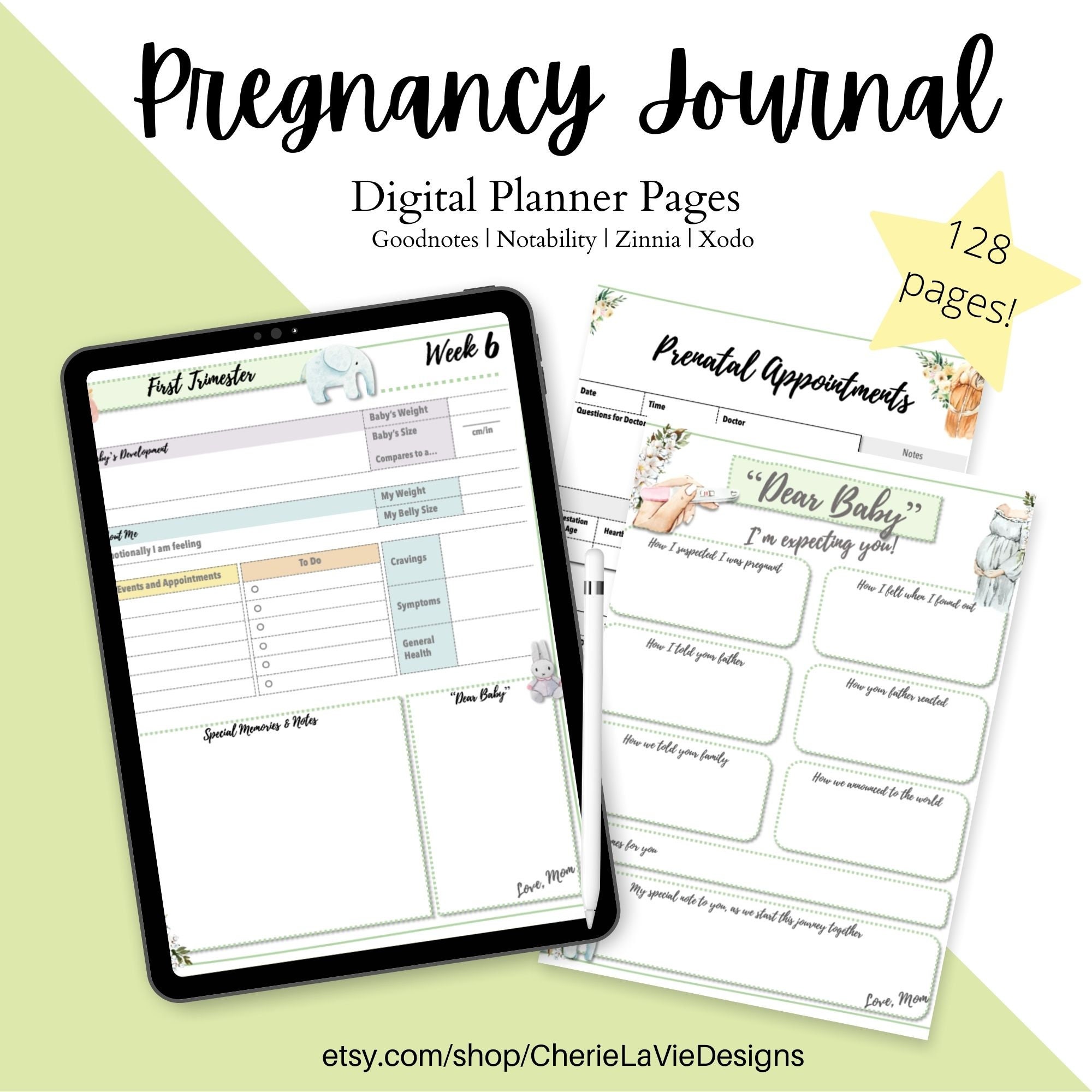 Pregnancy Journal Printable | Maternity Mom Journal | Pregnancy Diary ...