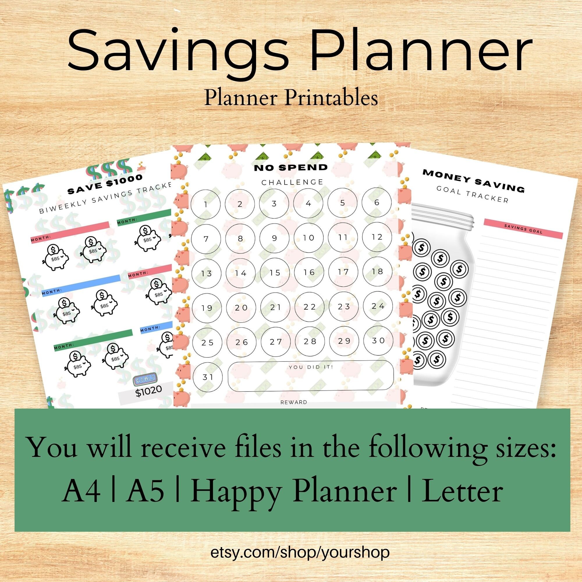 Cheerful Budget Planner Printable Happy Planner Letter A4 Digital ...