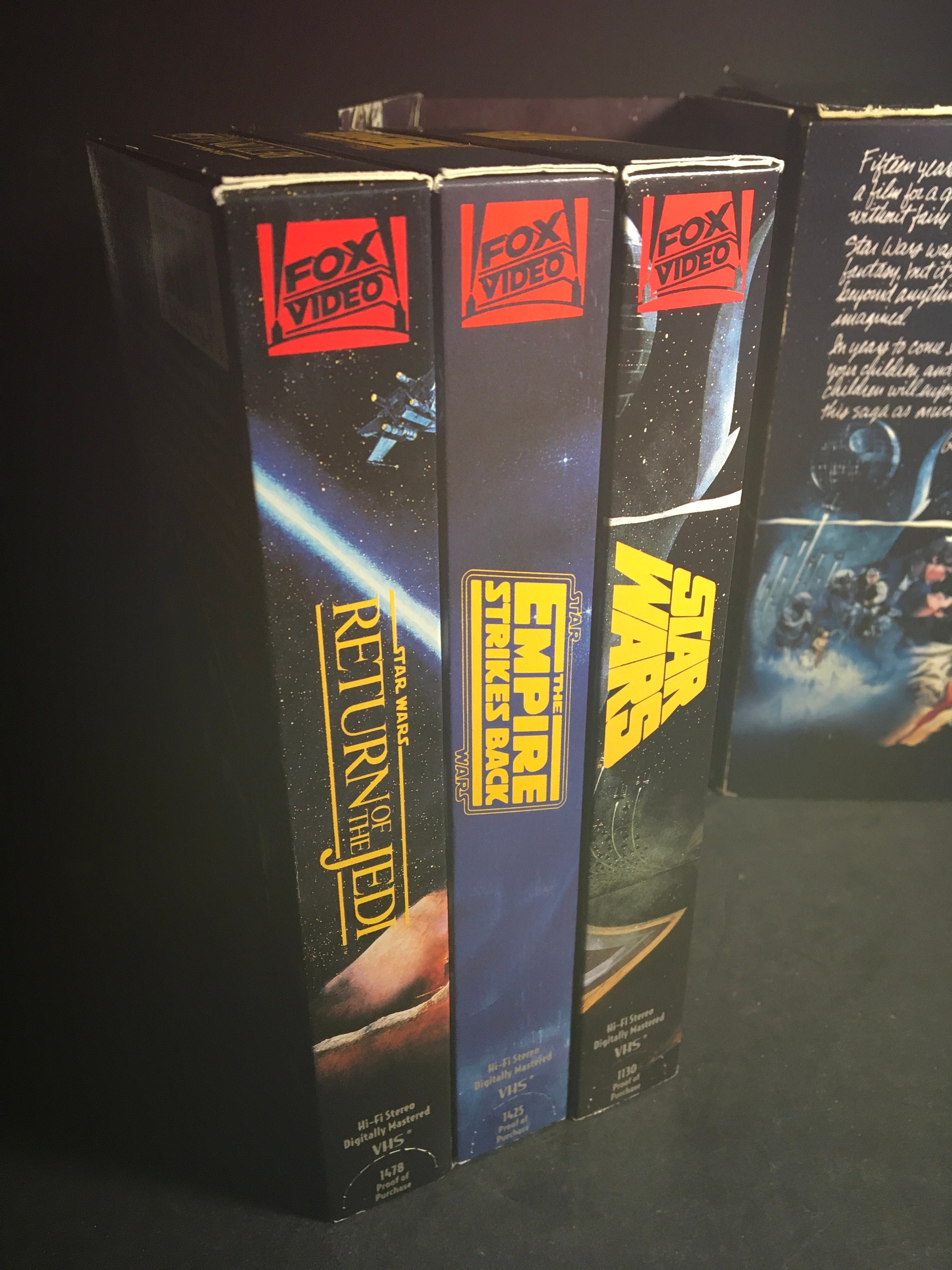Star Wars VHS Trilogy Box Set Tapes Vintage Original Versions - Etsy