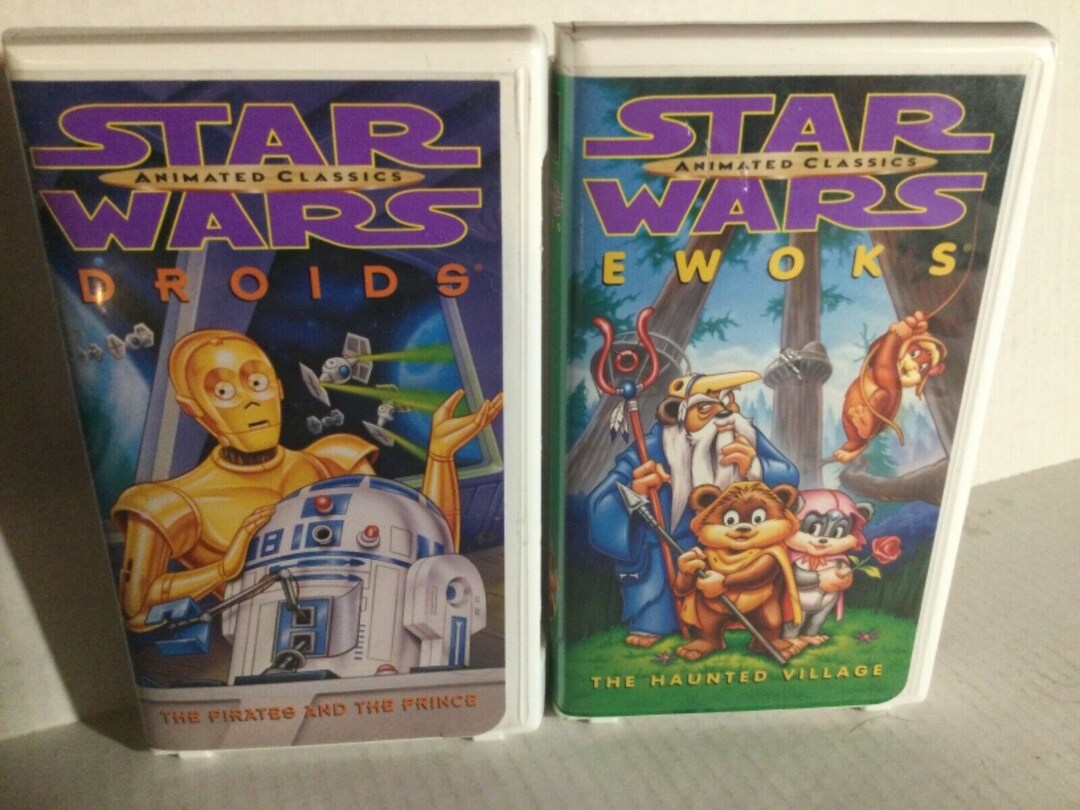 Vintage Star Wars Droids & Ewoks Vhs Tapes Animated Cartoon - Etsy