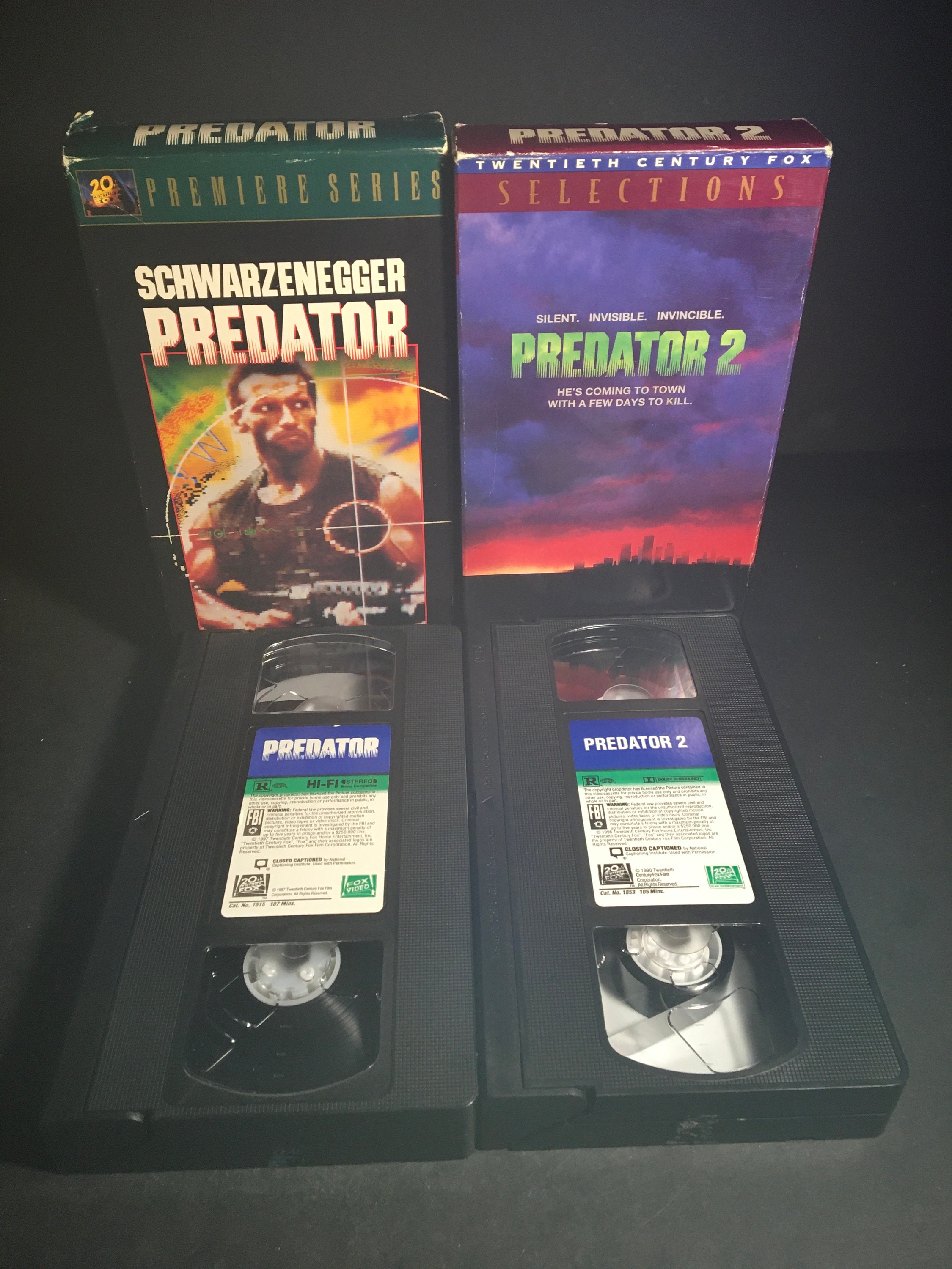 Predator VHS & Predator 2 VHS Tapes Lot Fox Video Arnold | Etsy Australia