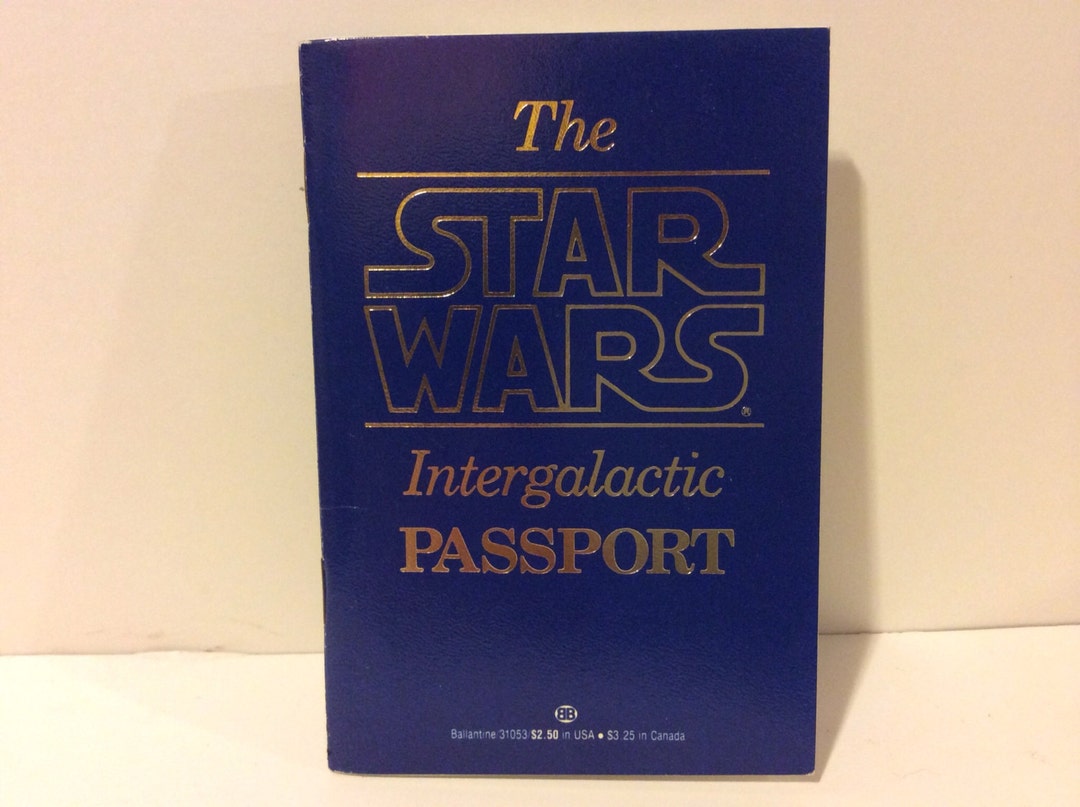 Vintage Star Wars Intergalactic Passport Ballantine Pass Port 1983 ...