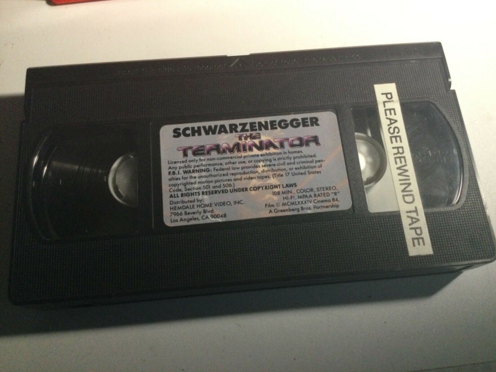 1991 the Terminator Vhs Rental 1984 Vhs Tape Original Version - Etsy