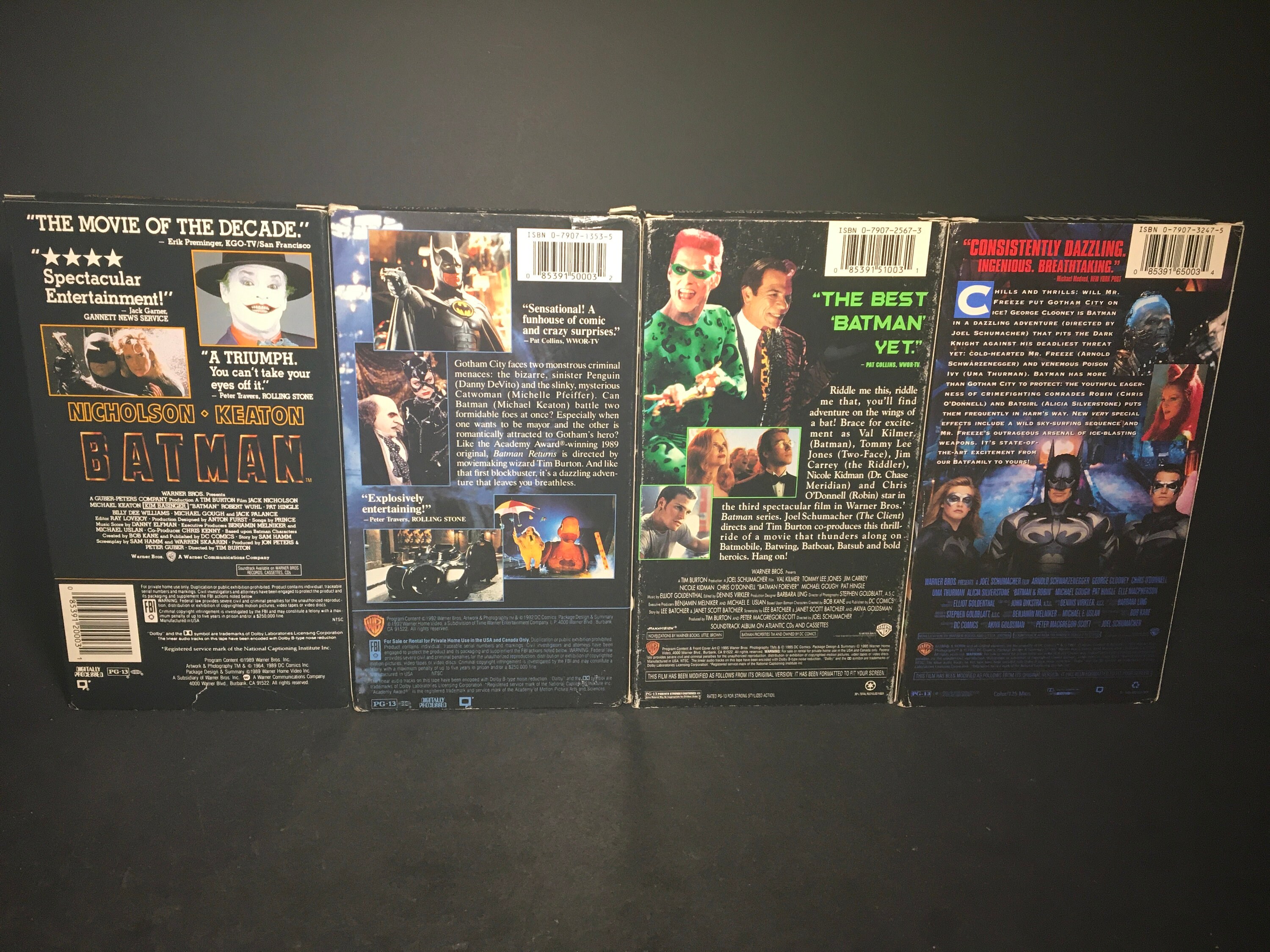 Batman VHS Tapes Batman Returns Forever & Robin DC Comics - Etsy México