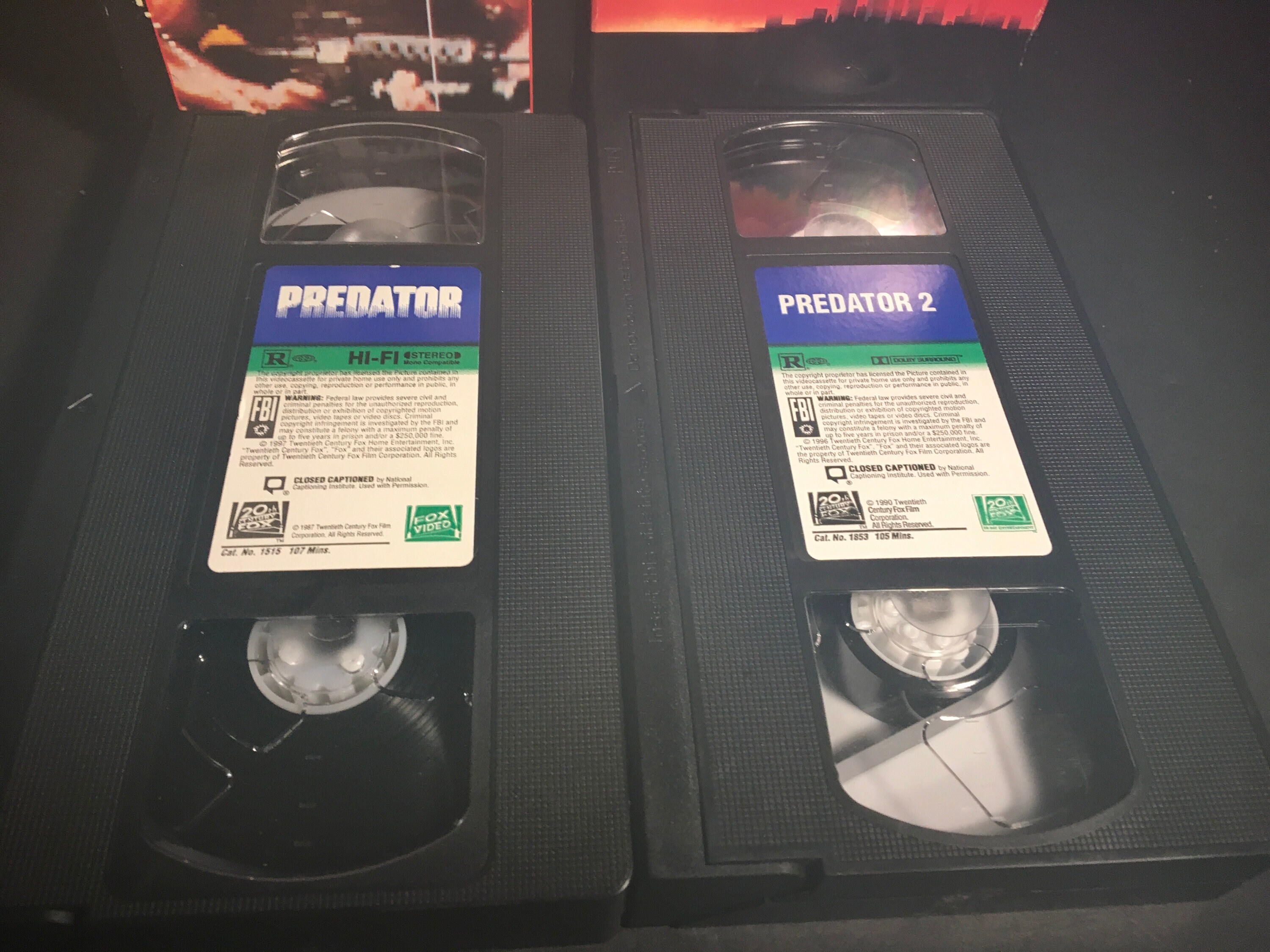 Predator VHS & Predator 2 VHS Tapes Lot Fox Video Arnold | Etsy Australia