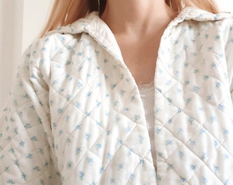 Quilted bed jacket | Etsy