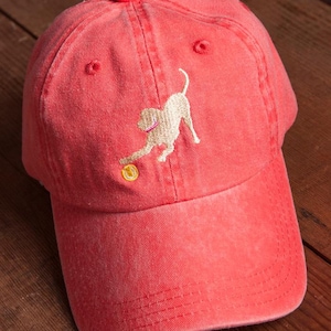 Embroidered Coral Labrador Hats W/ Black, Yellow and Chocolate Labs ...