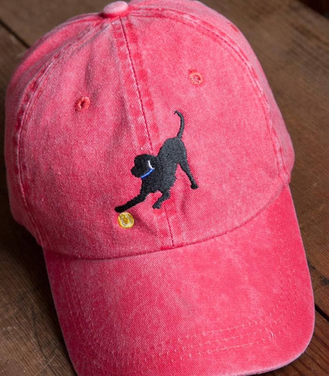Embroidered Red Labrador Hats W/ Black, Yellow and Chocolate Labs -ball ...