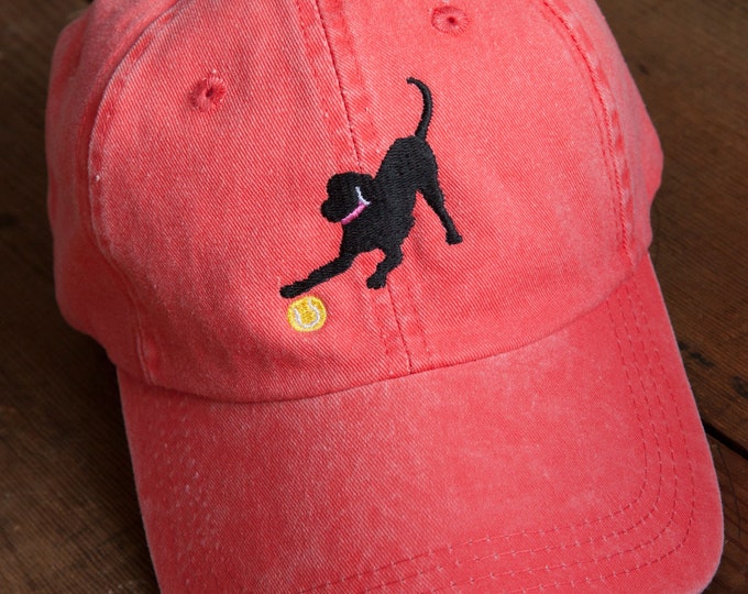 Embroidered Coral Labrador Hats W/ Black, Yellow and Chocolate Labs ...