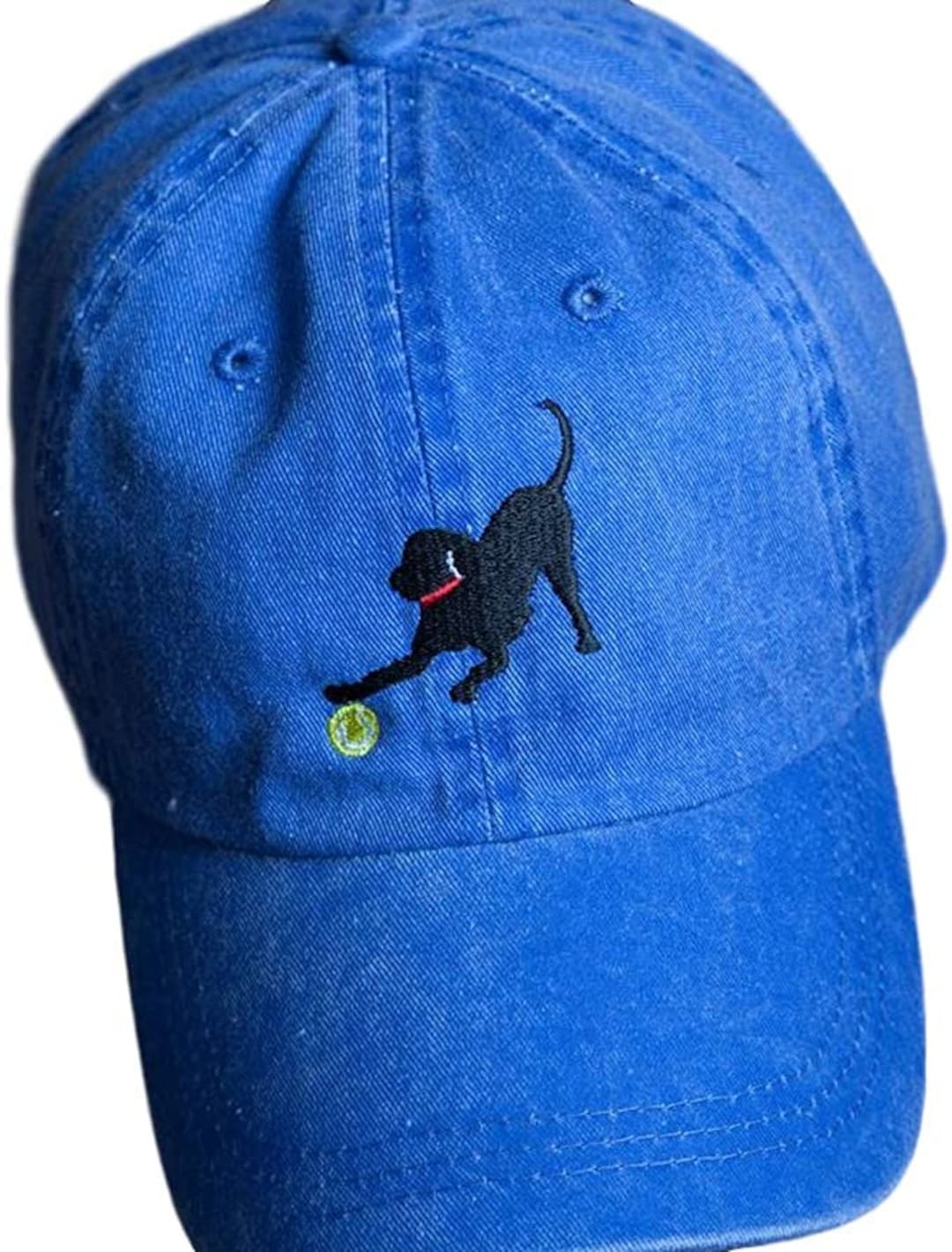 Embroidered Washed Denim Labrador Hats W/ Black, Yellow and Chocolate ...