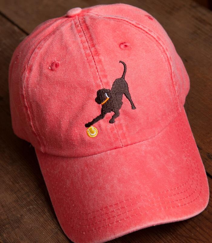 Embroidered Coral Labrador Hats w/ Black Yellow and Chocolate | Etsy