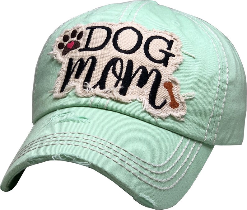 Embroidered Vintage Distressed dog Mom Hats Sun Hats for - Etsy