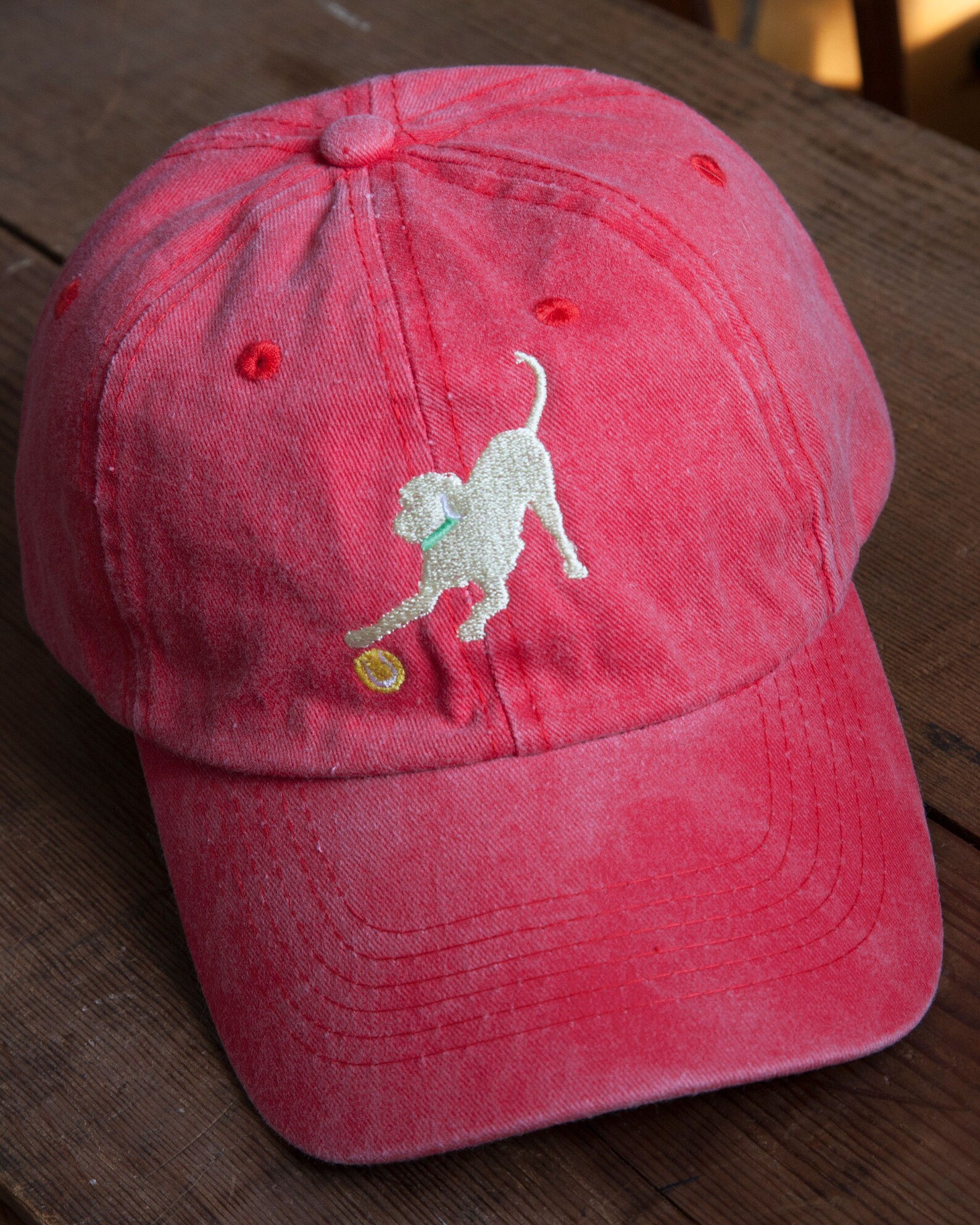 Embroidered Red Labrador Hats W/ Black, Yellow and Chocolate Labs -ball ...