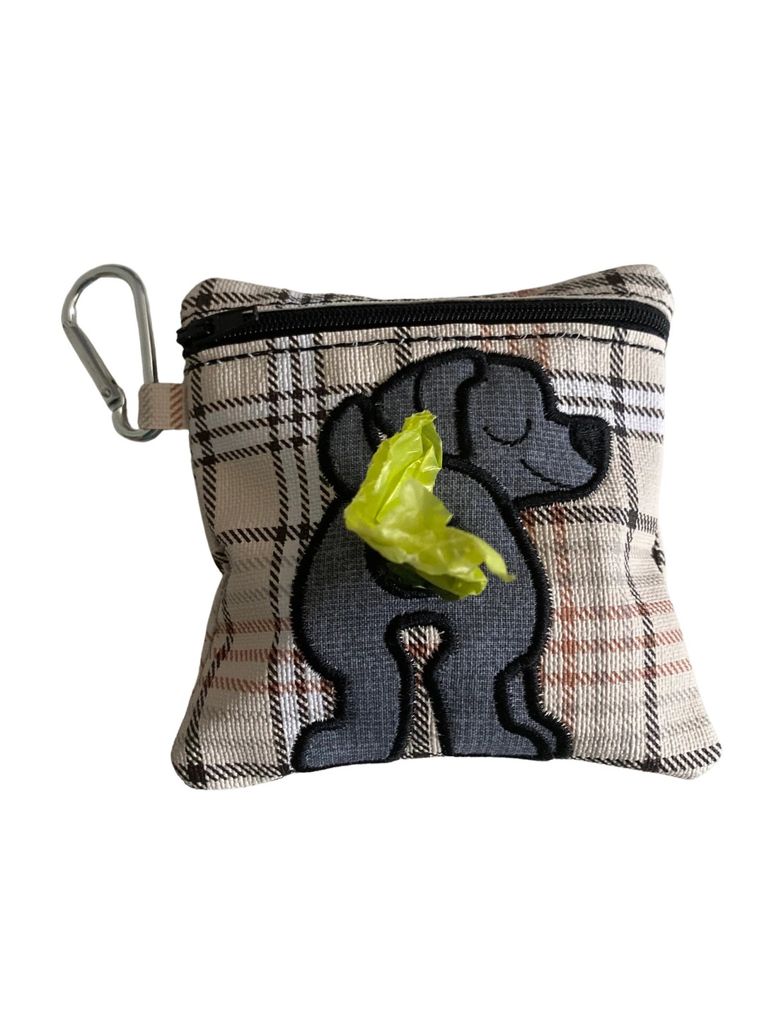 Embroidered Poo Poo Bag Holder - Handmade - Comes With a Roll of Bags ...