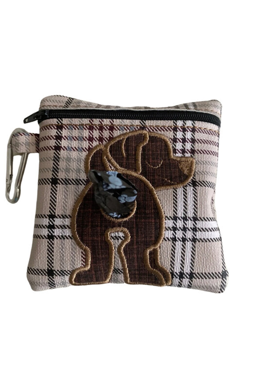 Embroidered Poo Poo Bag Holder - Handmade - Comes With a Roll of Bags ...
