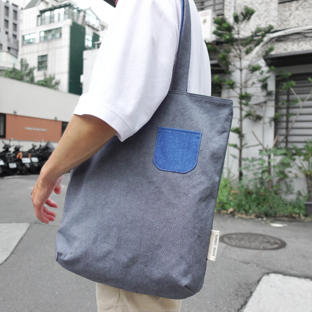 Large Tote | Rock Gray | Washed Canvas | 15-inch Laptop Compatible | - Etsy