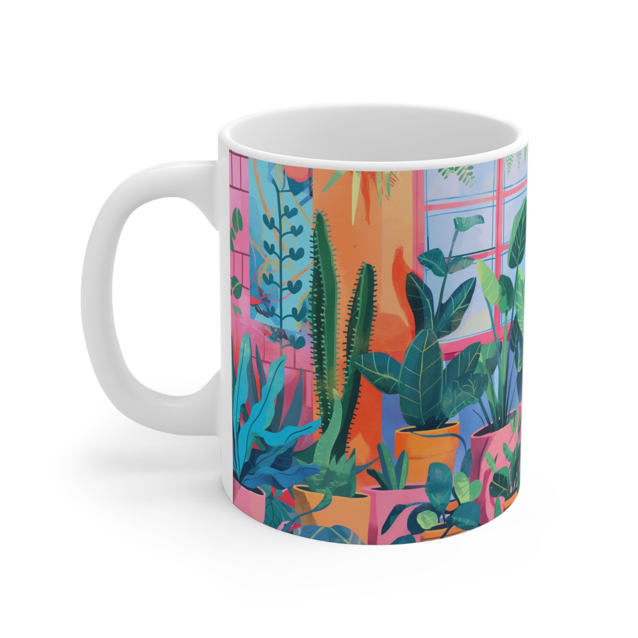 Coffee Mug: Boho Maximalist Houseplant Delight Bursting With Color and ...