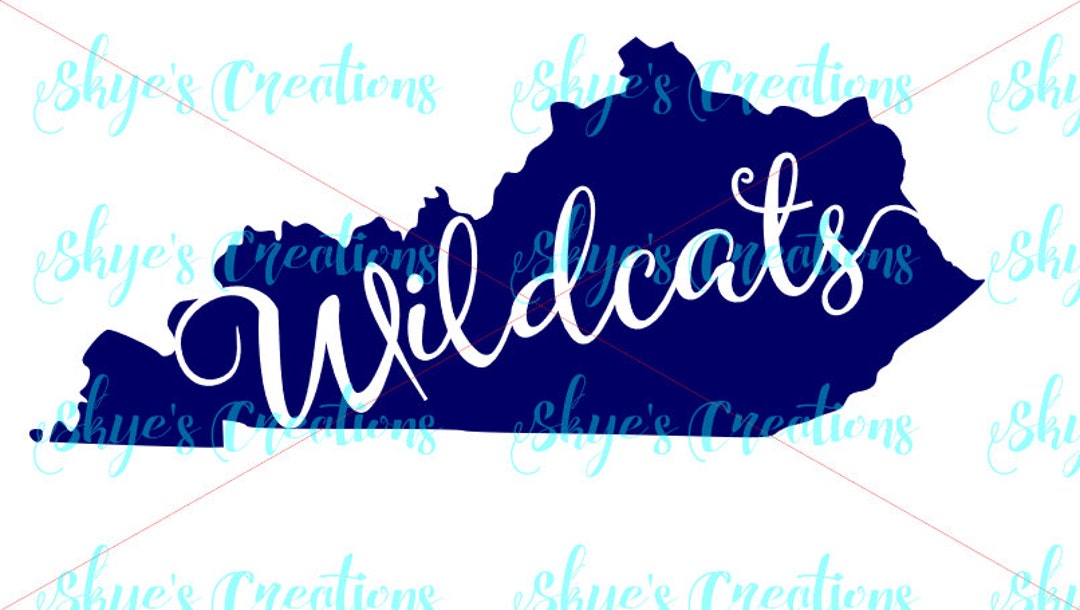 Kentucky Wildcats Svg, Ky State Outline - Etsy