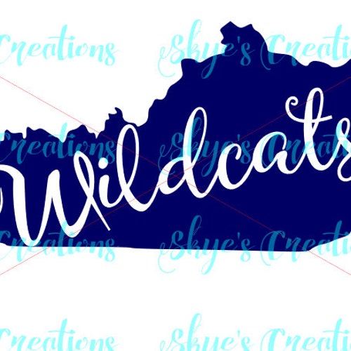 Kentucky Wildcats Svg Ky State Outline - Etsy