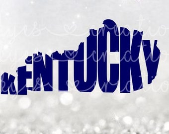 Kentucky Wildcats Svg Ky State Outline | Etsy
