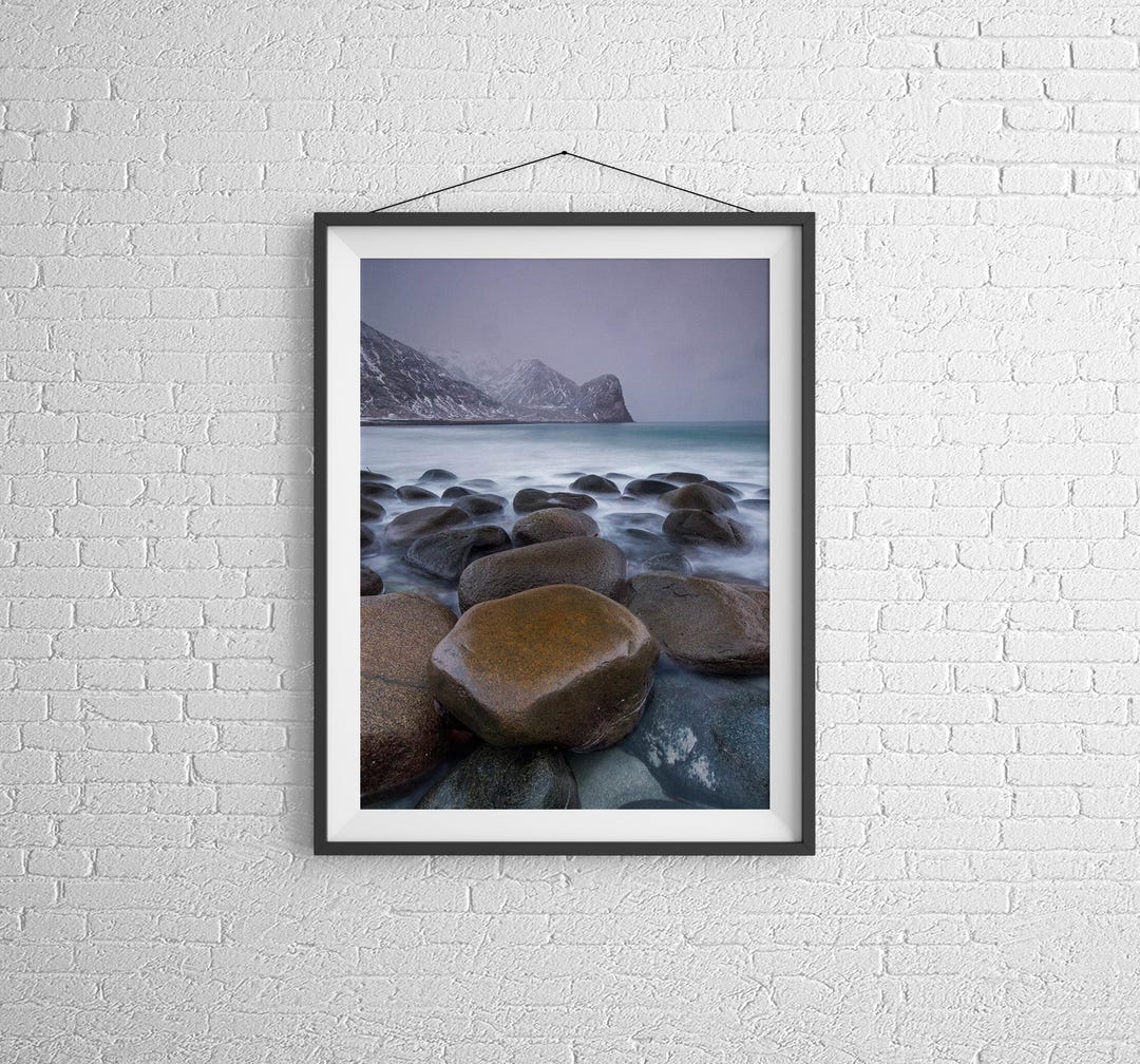 Unstad Bay Print | Lofoten Islands Photography, Scandinavian Beach Art ...