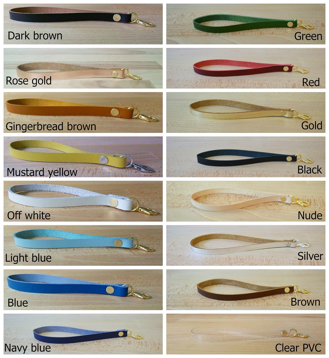 Leather Wrist Strap / Removable Wrist Strap / Wrist Strap for - Etsy