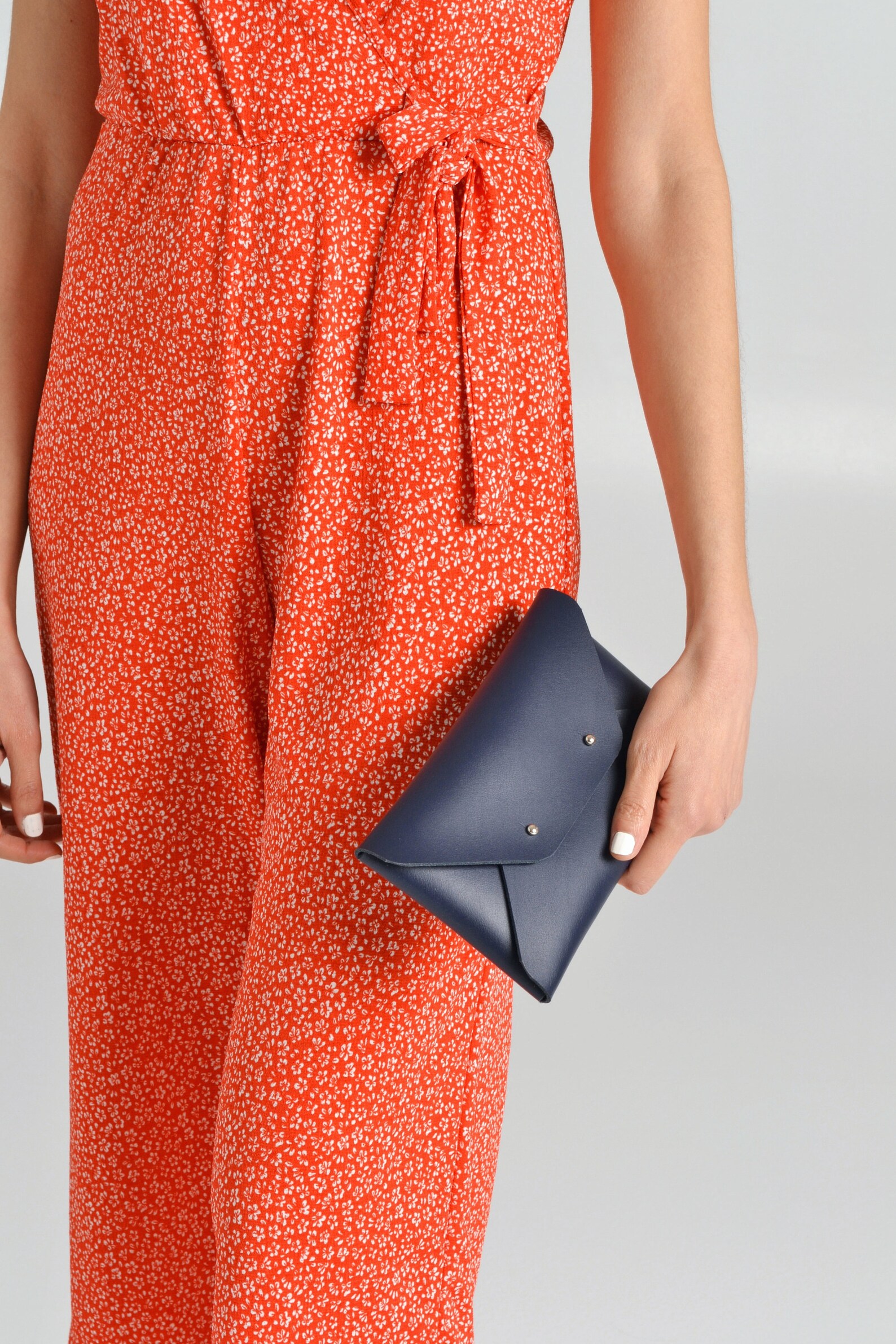 Navy Blue Leather Clutch Bag / Navy Blue Leather Bag / Blue - Etsy