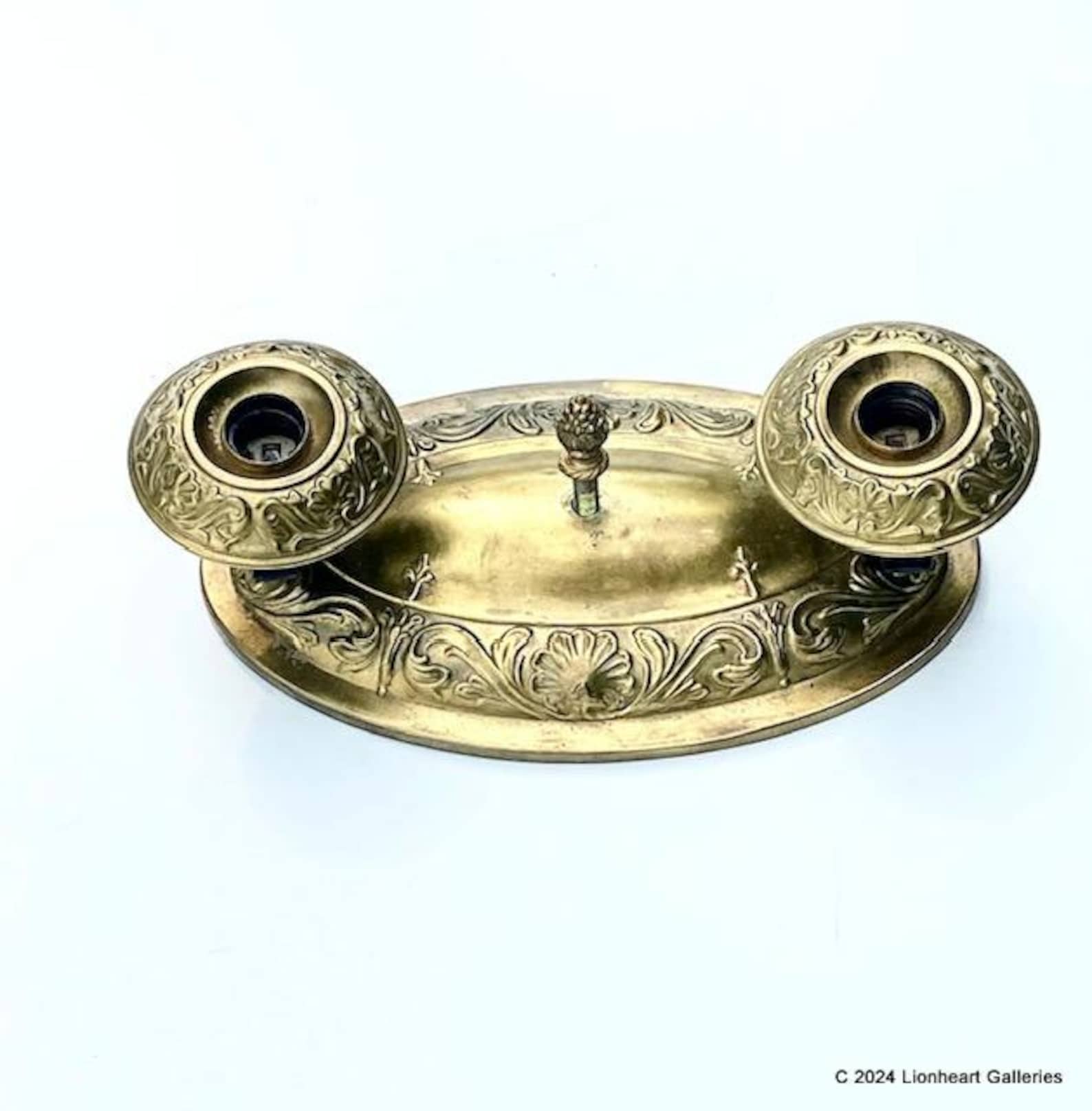 Antique 1930s Victorian Flush Mount Ceiling Light Fixture for ...