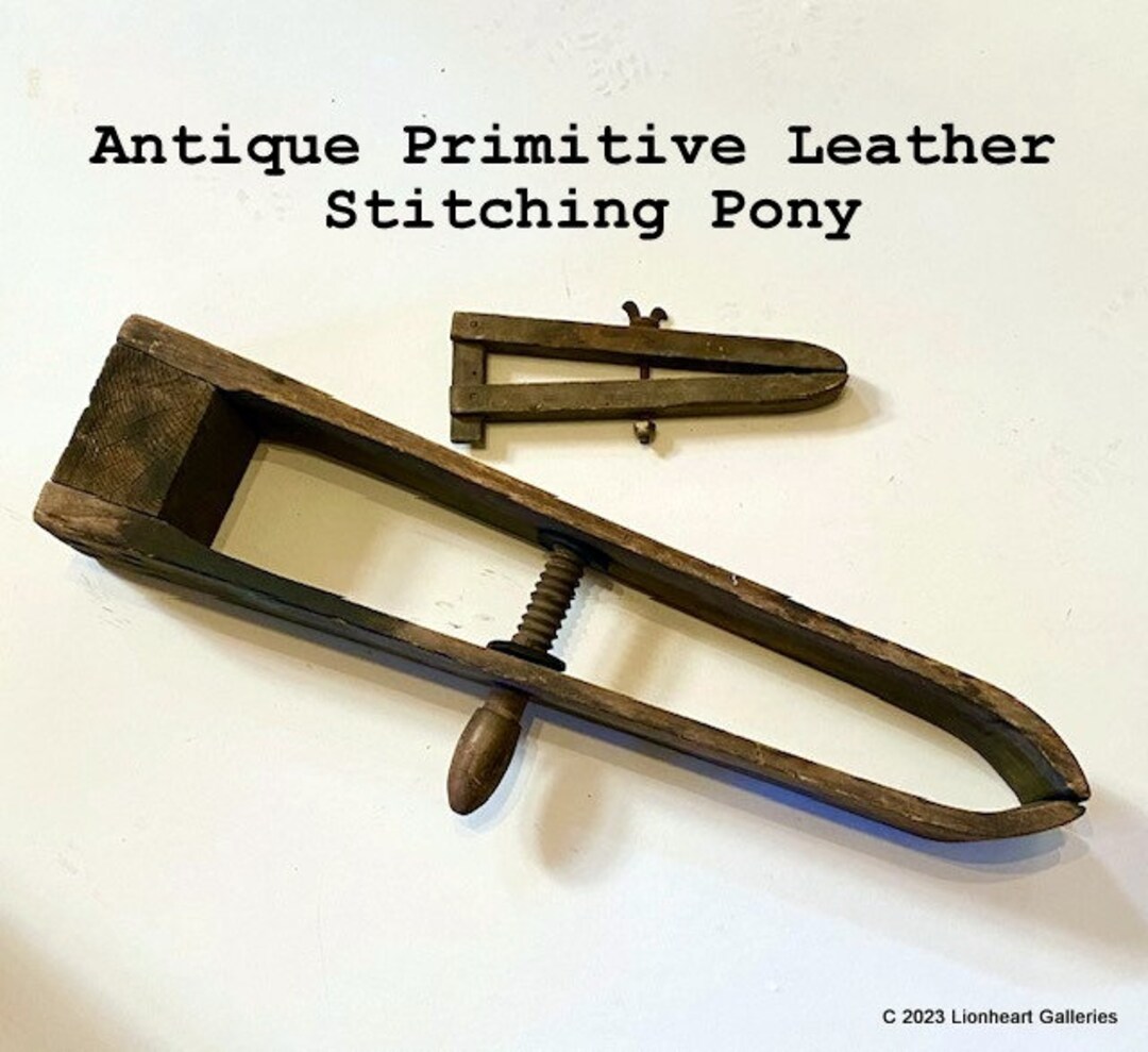 Antique Leather Stitching Pony: Primitive Wood Clamp Set - Etsy