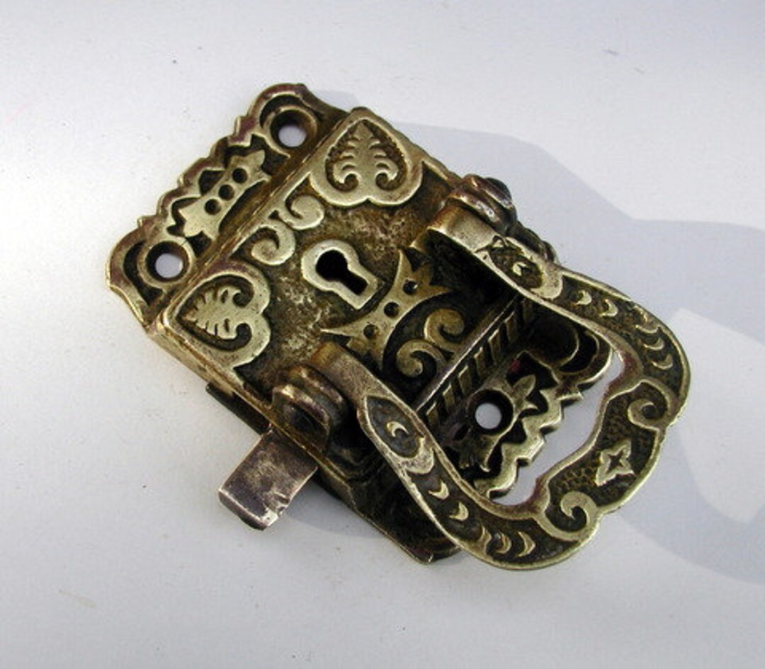 Decorative Cast Brass Vintage Trunk Locking Latch 1930s Victorian ...