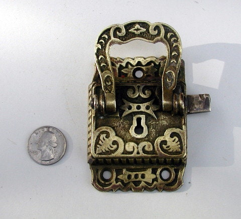 Decorative Cast Brass Vintage Trunk Locking Latch 1930s - Etsy