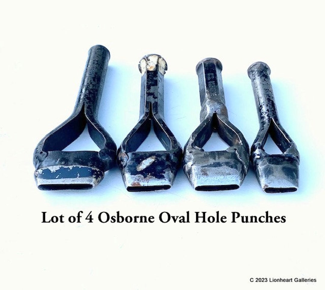 Lot of 4 Vintage C S Osborne Leatherworking Oblong or Bag Hole Punches ...