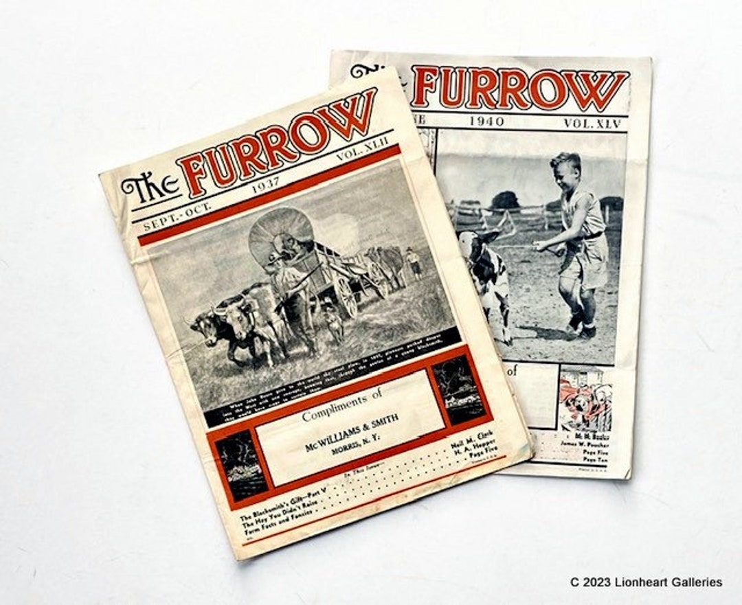 The FURROWS Magazine Lot of Two Vintage 1937 and 1940 Issues ...