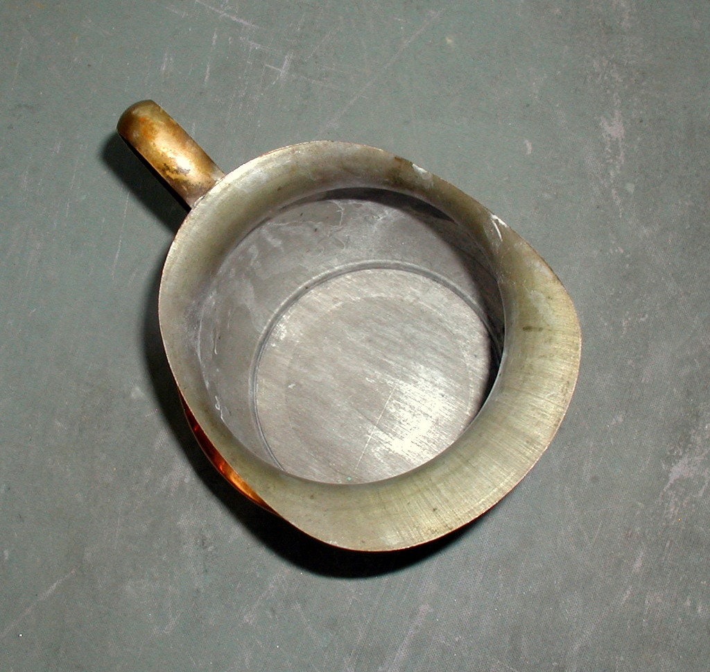 Primitive Copper Clad Tin Pitcher One Pint Liquid Creamer - Etsy
