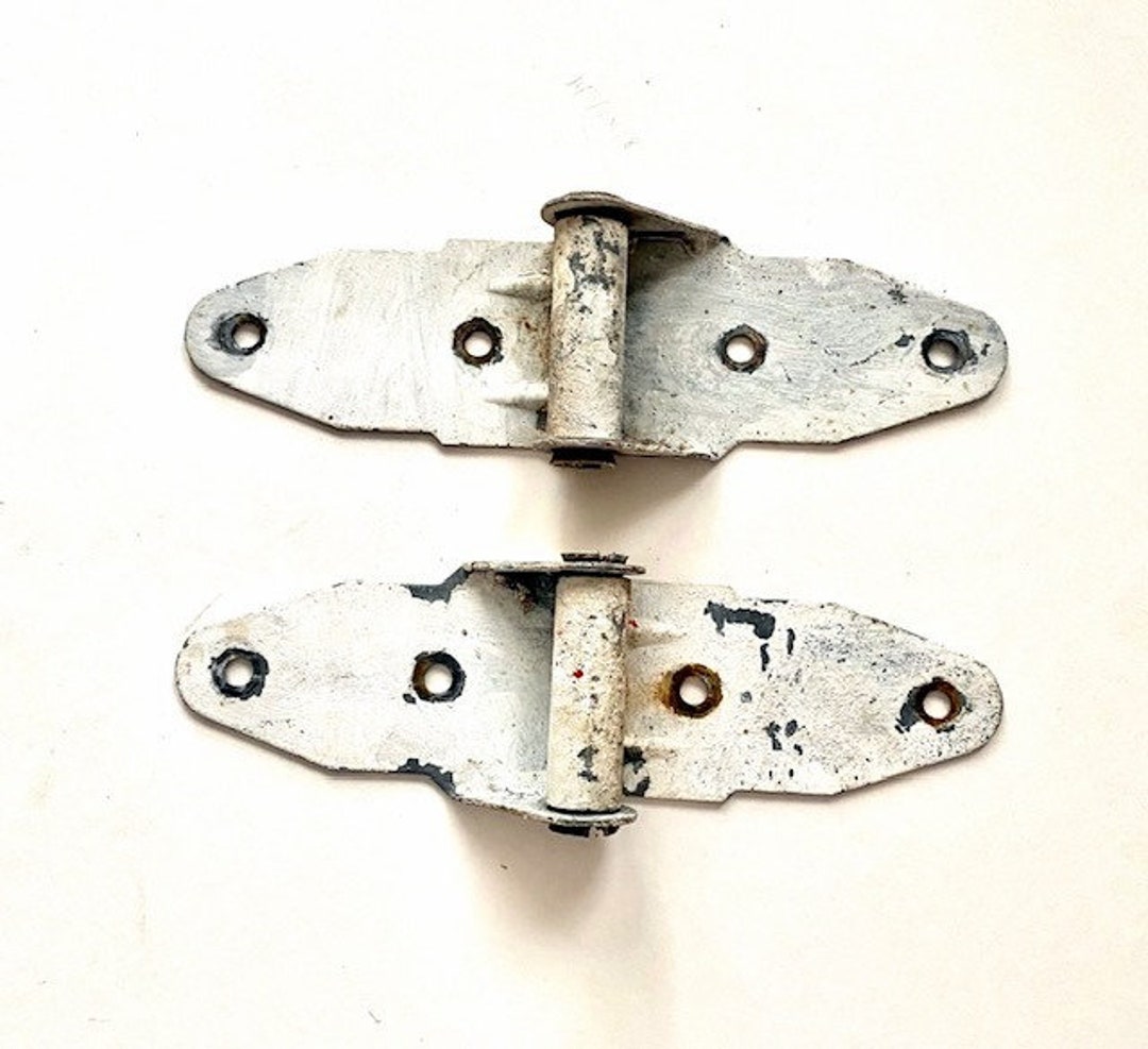 Pair of Large Vintage Door Strap Hinges Barn Stall Gate Industrial Farm ...