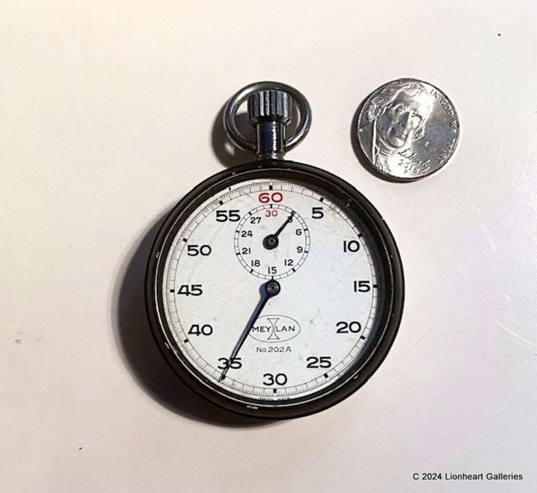Vintage MEYLAN 202A Stop Watch Swiss Made for Repair or Parts ...