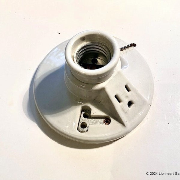 Vintage Porcelain Leviton Socket - Etsy