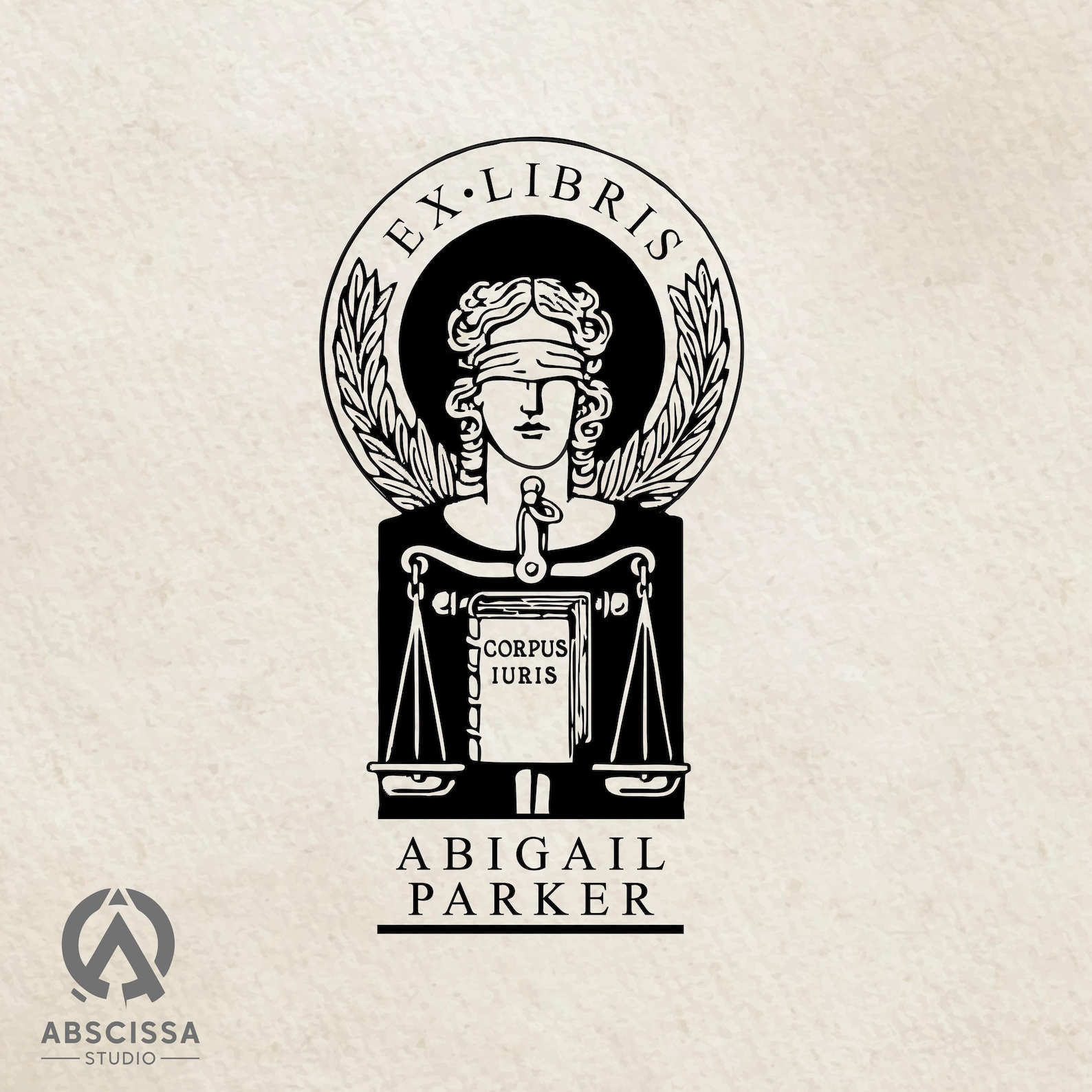 Justice Ex Libris Stamp, Attorney Stamp, Lawyer Stamp, Personalized ...