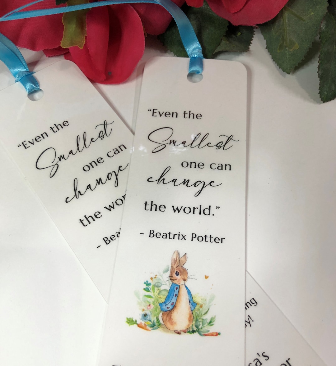 Printed Peter Rabbit Bookmark Favors for Baby Shower Book Theme ...