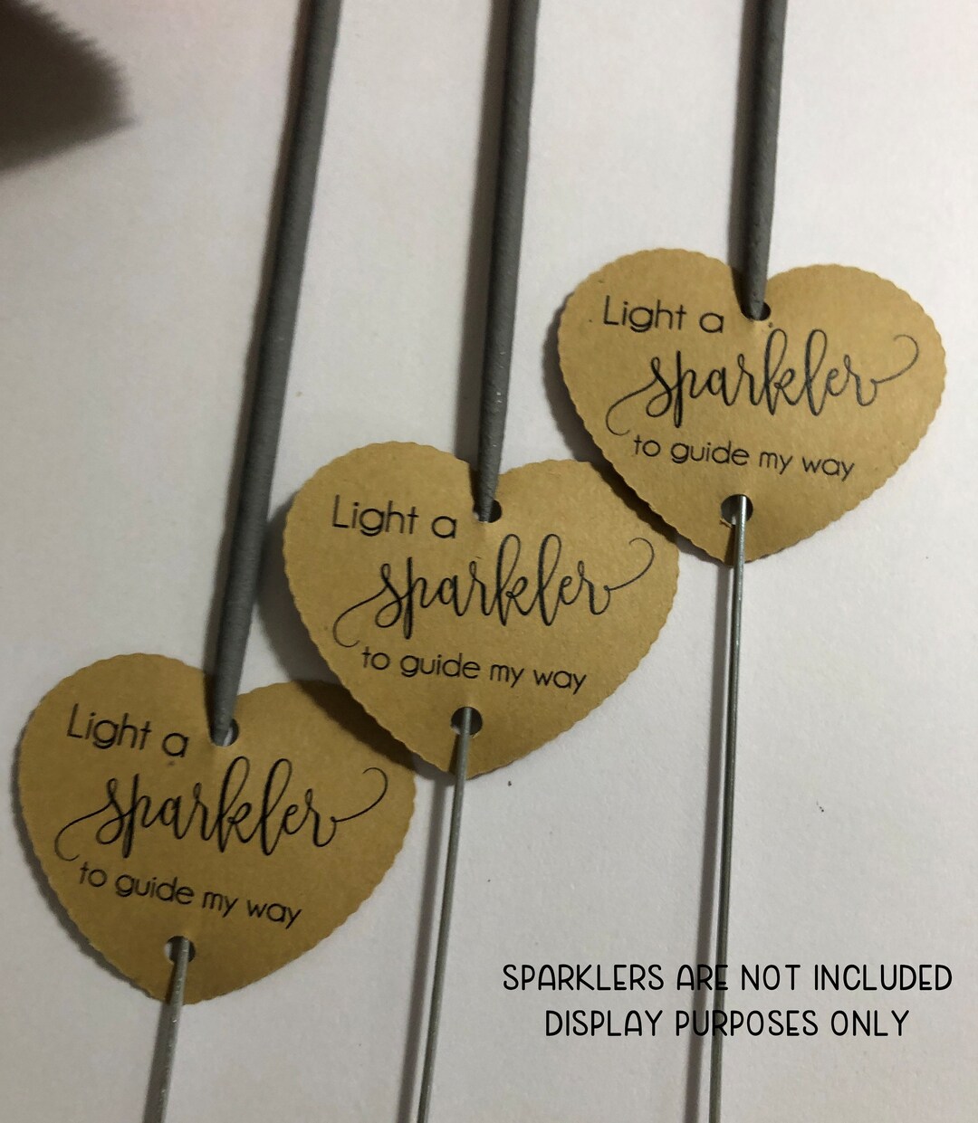 PRINTED 25 Farewell Lighting Ceremony Rustic Kraft Sparkler Tags for ...