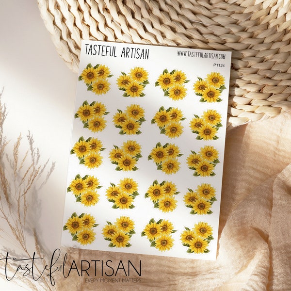 Sunflower Stickers - Etsy