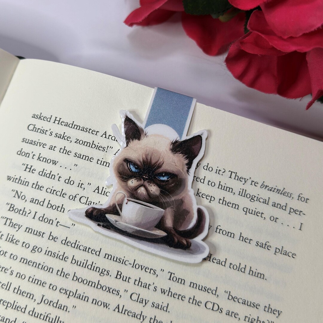 Angry Cat Magnetic Bookmark Page Keeper, Bookworm Marker for Books ...